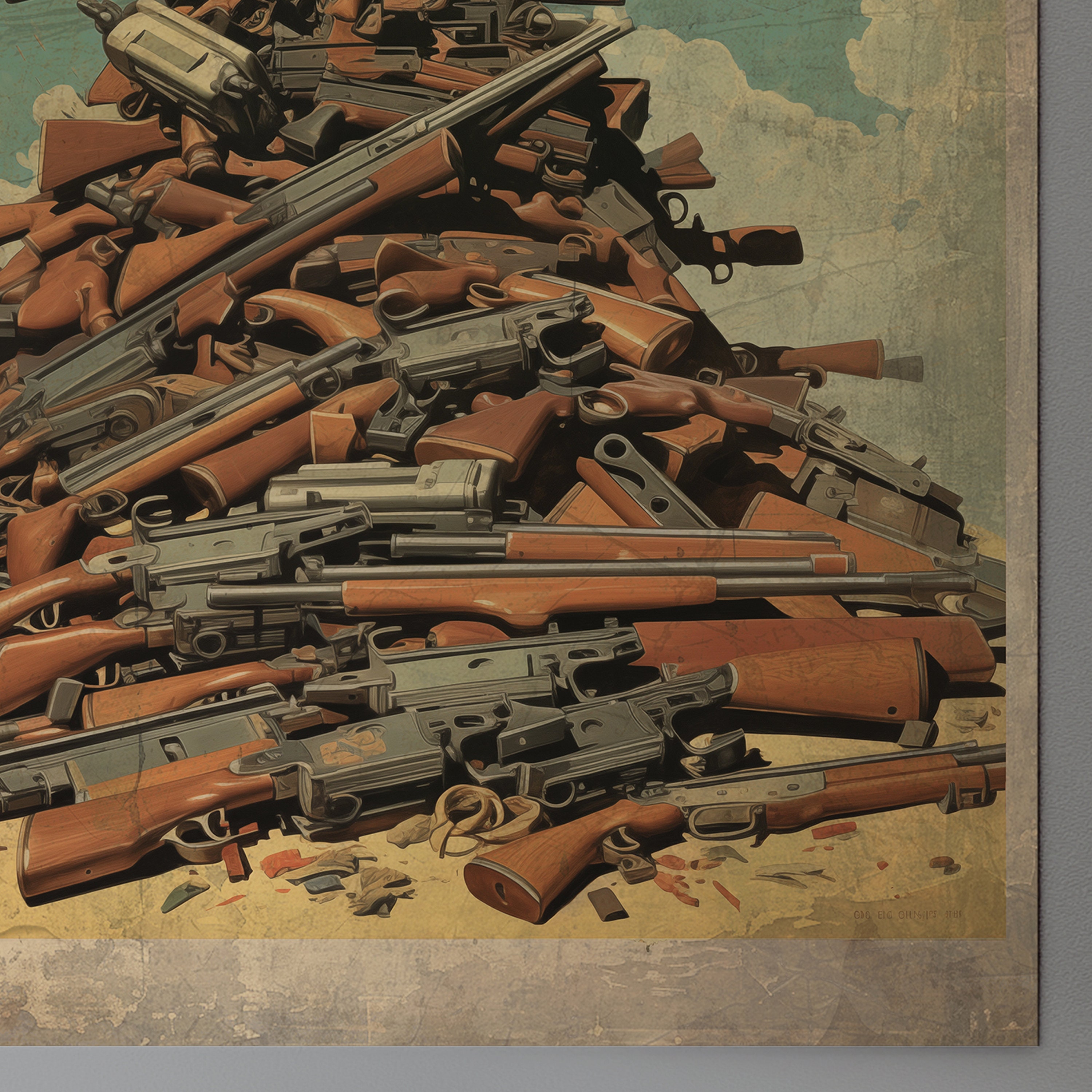 GUN WALL ART, Assault Rifle Poster Print, Gun Wall Art, Gun Rifle Home ...