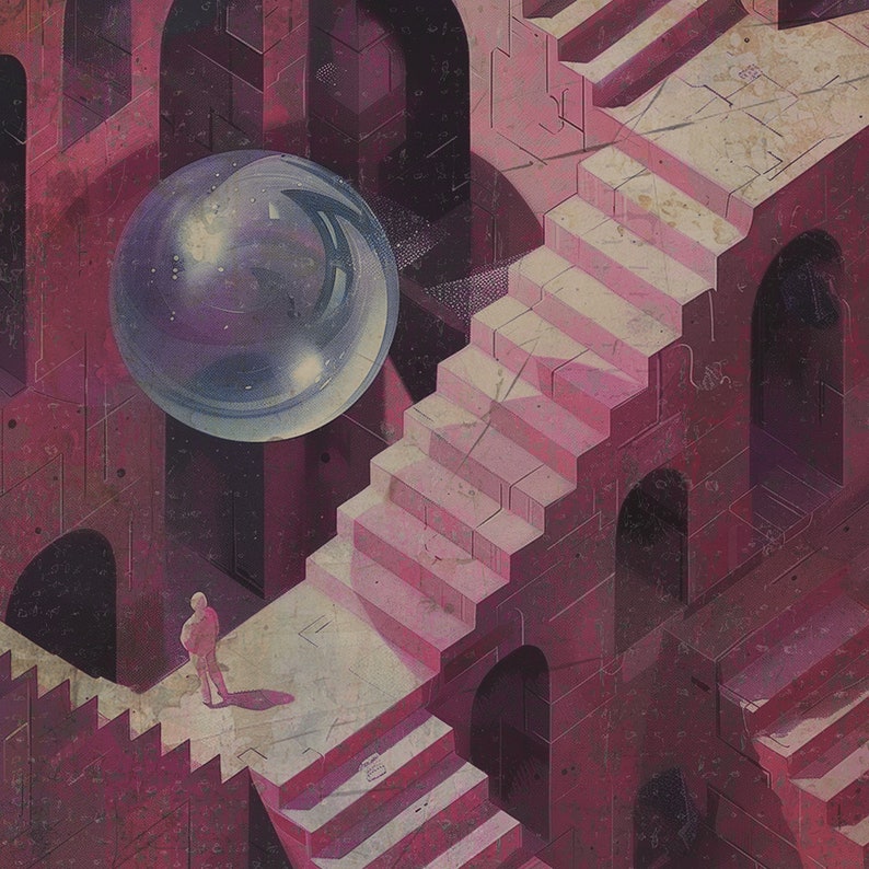 LABYRINTH Wall Art, Crystal Ball Poster Print, Labyrinth Movie Retro ...