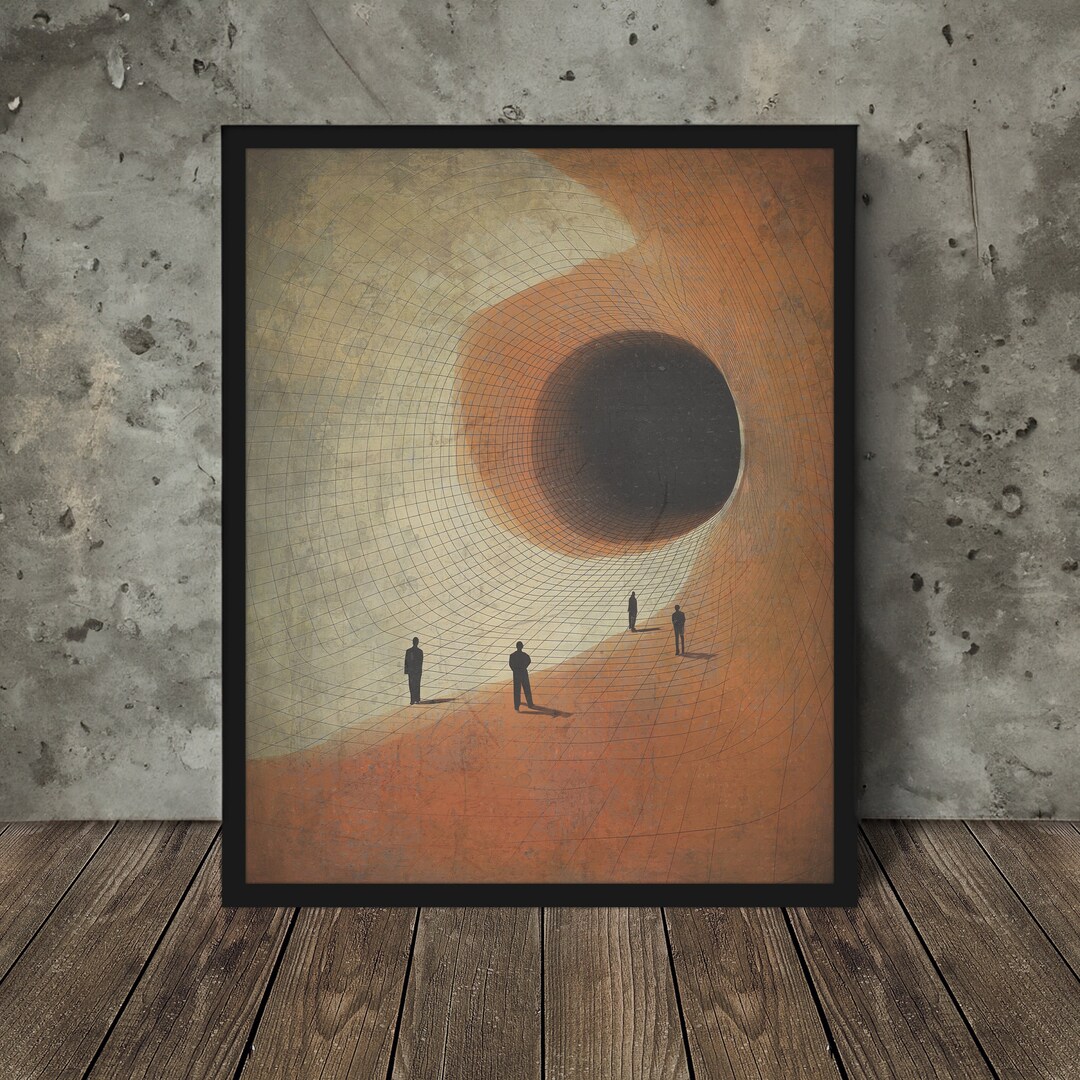 INFINITE ABYSS Retro Wall Art, Physics Poster Print, Afterlife Near ...