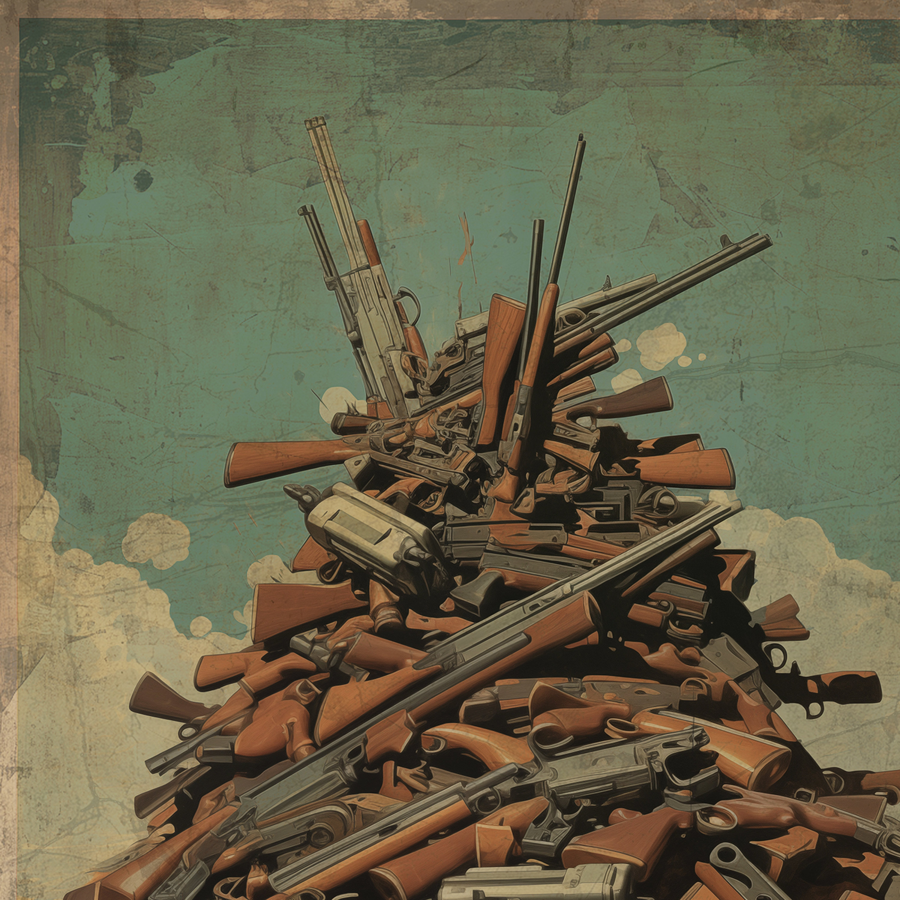GUN WALL ART, Assault Rifle Poster Print, Gun Wall Art, Gun Rifle Home ...