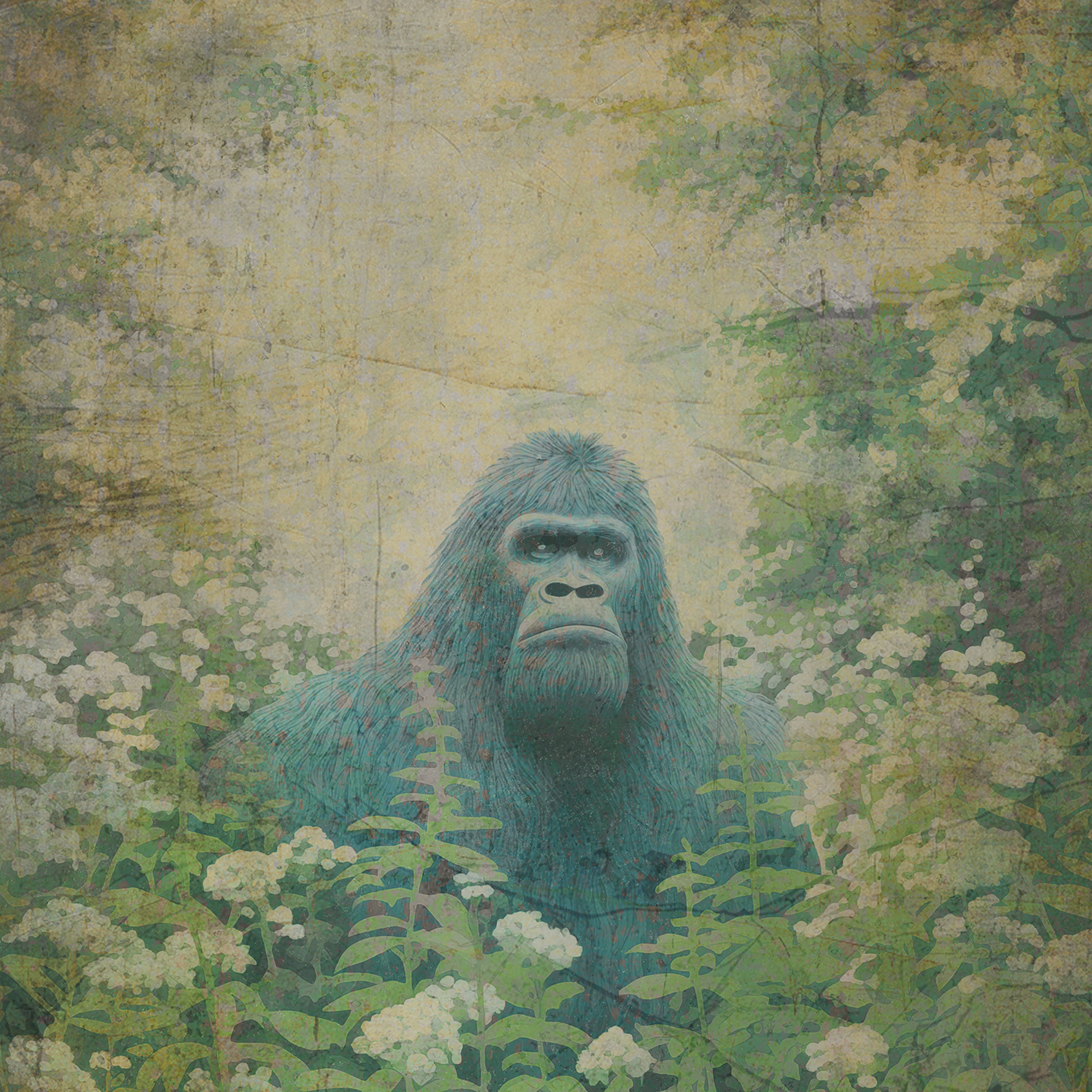 BIGFOOT POSTER, Retro SASQUATCH Wall Art, Cryptid Yeti Art Print ...