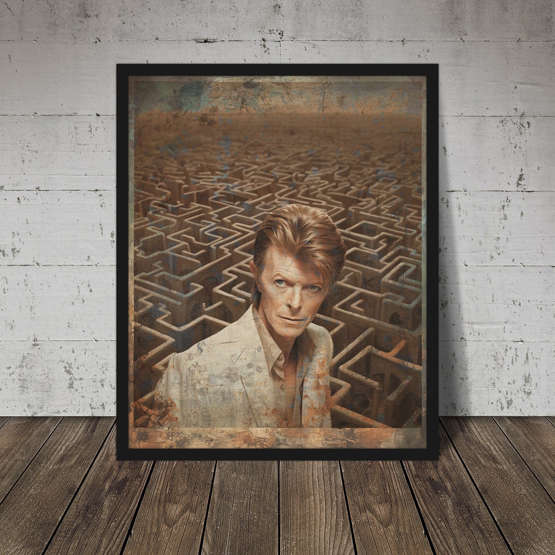 LABYRINTHE Fine Art Poster, DAVID BOWIE Wall Art, Labyrinth Maze Retro ...
