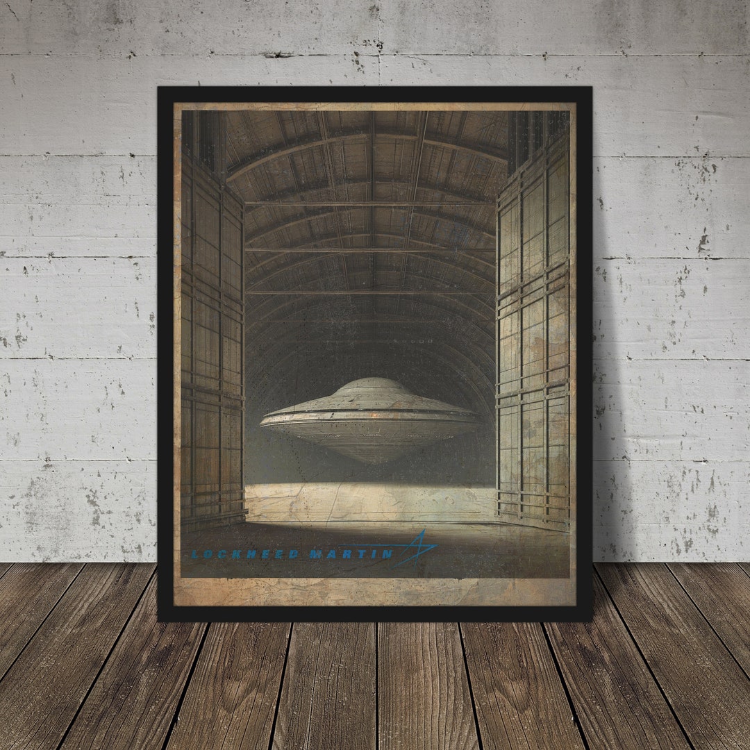 UFO LOCKHEED MARTIN Wall Art, Uap Alien Posterprint, Retro Sci-fi Home ...