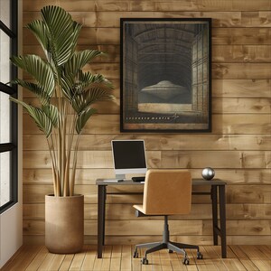 LOCKHEED MARTIN UFO Wall Art, Aerospace Alien Tech Uap Decor, Retro Sci ...