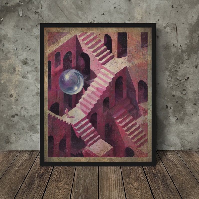 LABYRINTH Wall Art, Crystal Ball Poster Print, Labyrinth Movie Retro ...