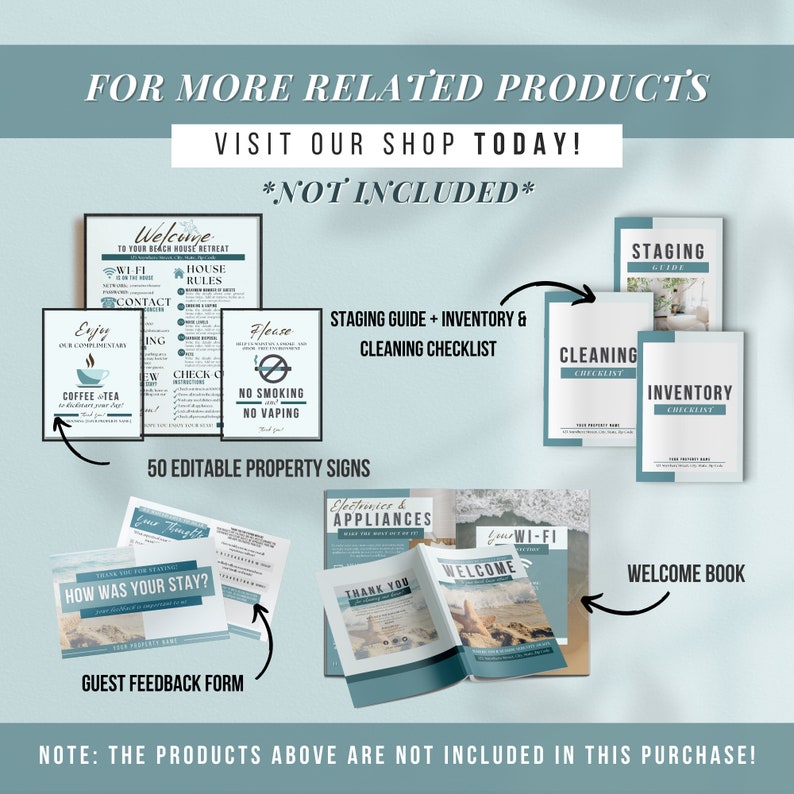 Airbnb Trifold Brochure Template, Welcome Brochure Guest Arrival ...