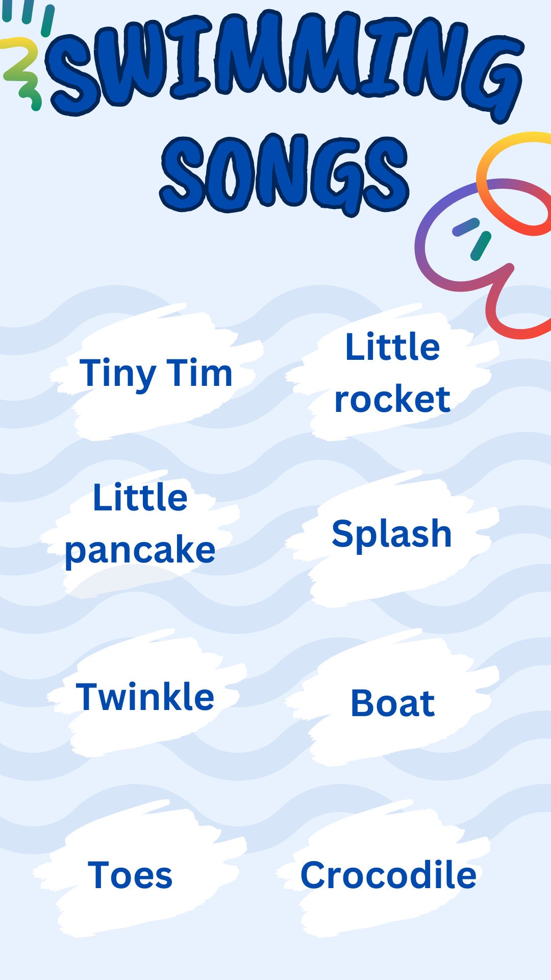 Instant Download Swimming Songs - Etsy
