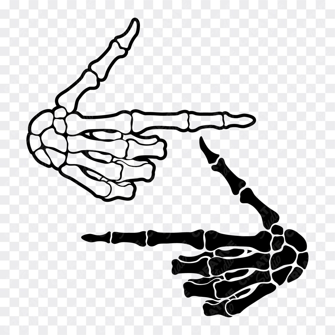 Skeleton Hand Pointing SVG Suitable for Digital Printing - Etsy