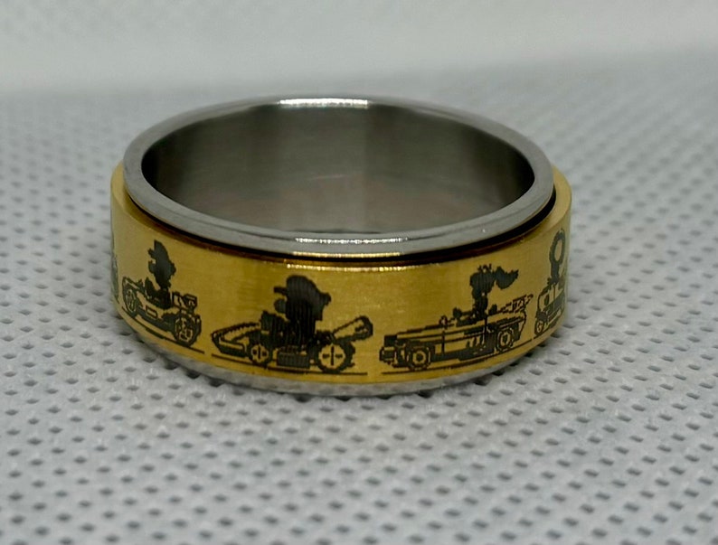 Mario Kart Racing Inspired Fidget Spinner Ring, Temporary Aliviates ...