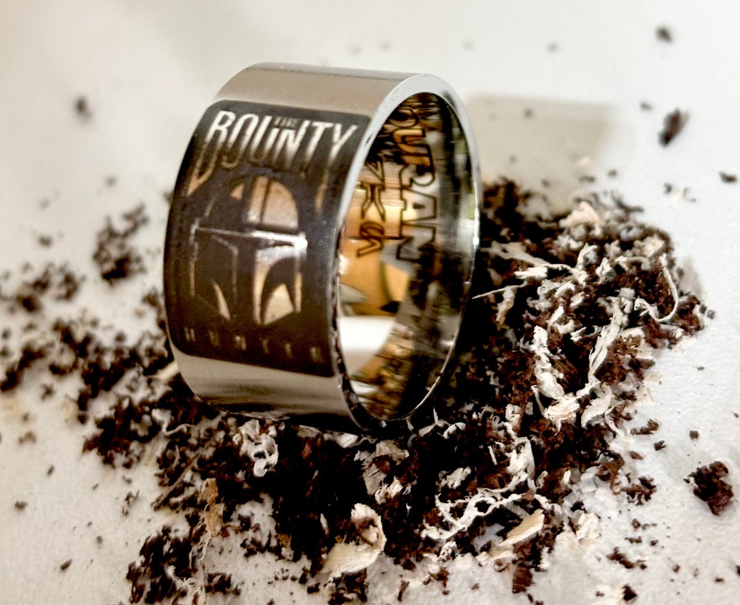 Beskar Stainless Steel 12mm Bounty Hunter Mandalorian Ring - Etsy
