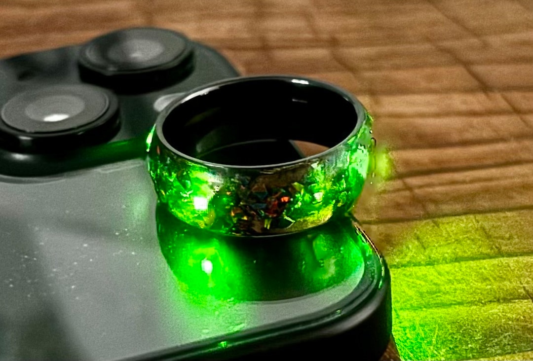 Ring With LED Lights and Smart NFC Chip Pepperd With Opal - Etsy