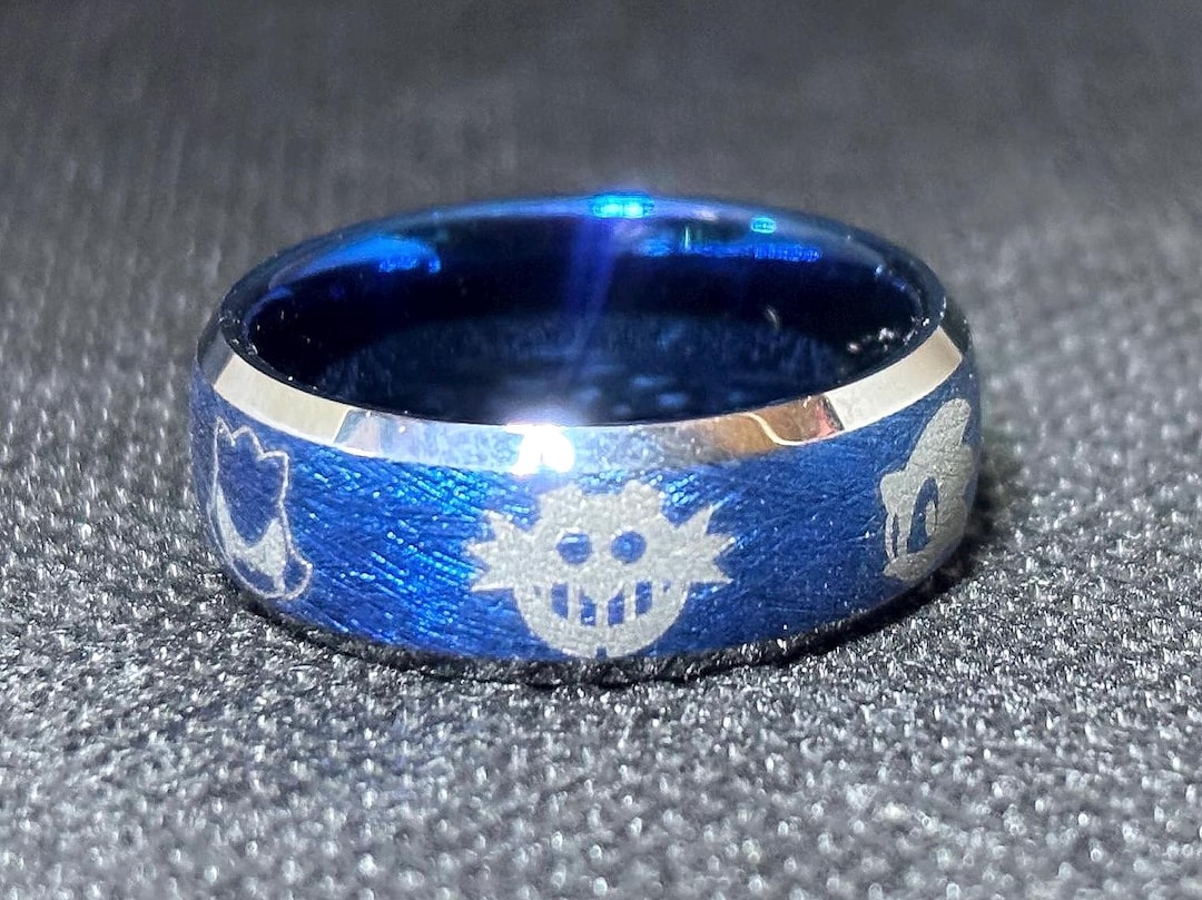 Sonic the Hedgehog Blue Tungsten Ring - Etsy