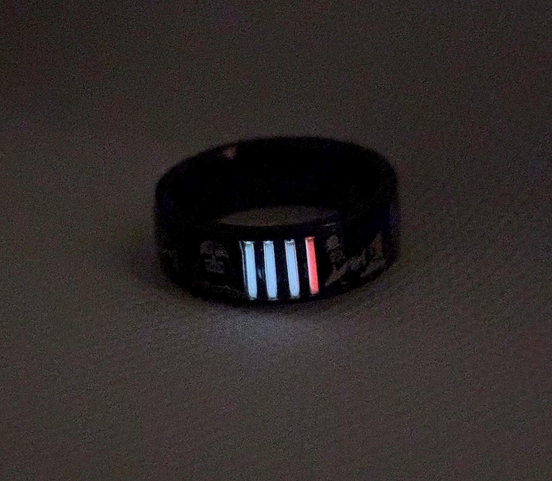 Black Darth Vader Ring Star Wars Inspired With Lights. - Etsy