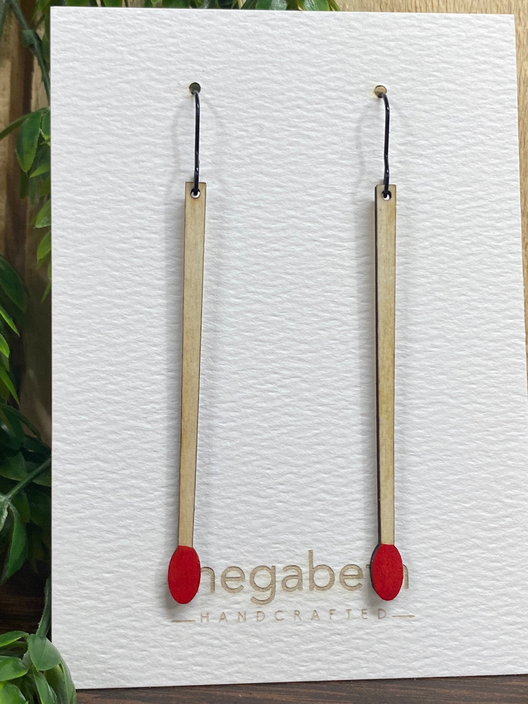 Long Matchstick Earrings - Etsy
