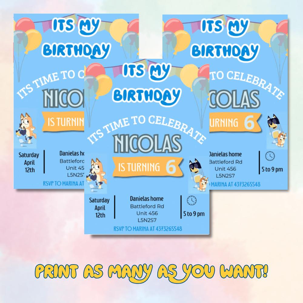 Bluey Party Bundle, Bluey Party Favors Printable, Geburtstagsparty ...