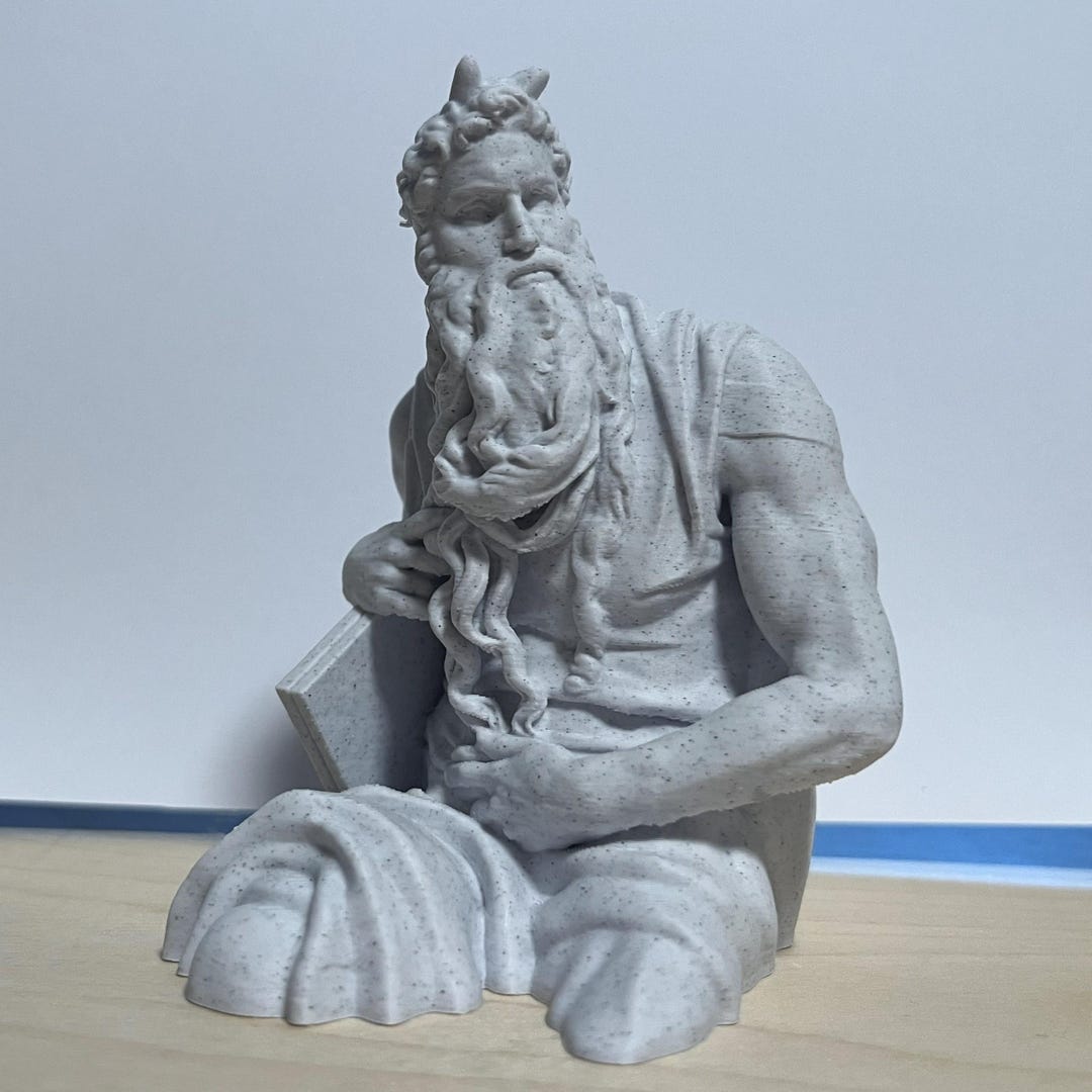 Moses Bust | 3D Printed Replica | Inspired by Michelangelo | Christian ...
