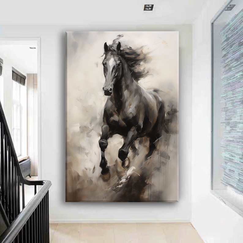 Beautiful Animal Horse Canvas Print Horse Painting Large Canvas Art ...