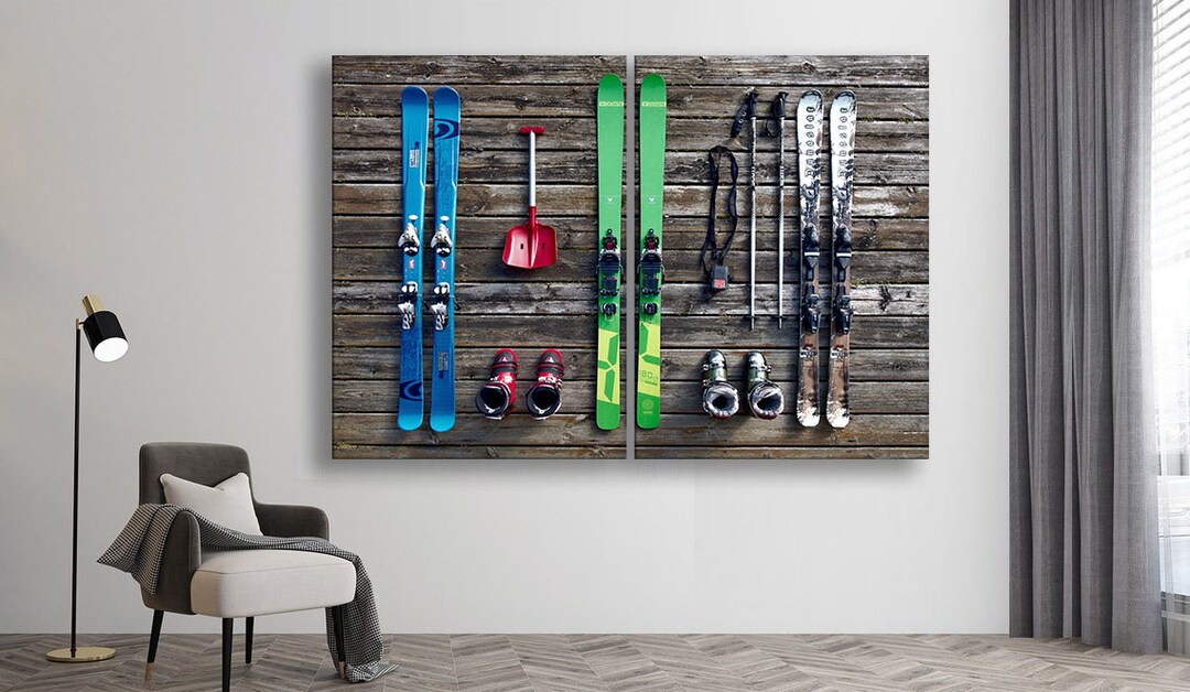 Set of 3 Ski Lift Prints Printable Winter Chalet Decor Snowy Mountains ...