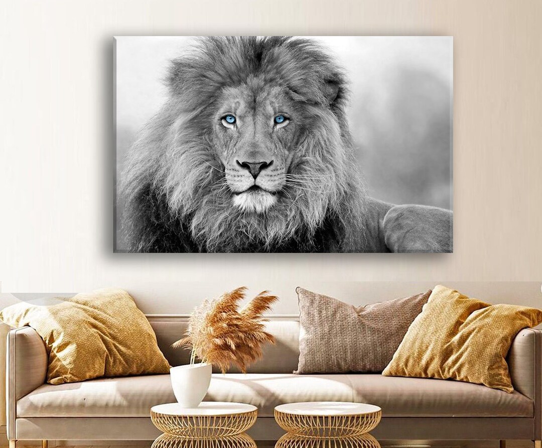 Animal Triptych Lion Wall Decor Lion Art Print Animals Nursery Wall Art ...