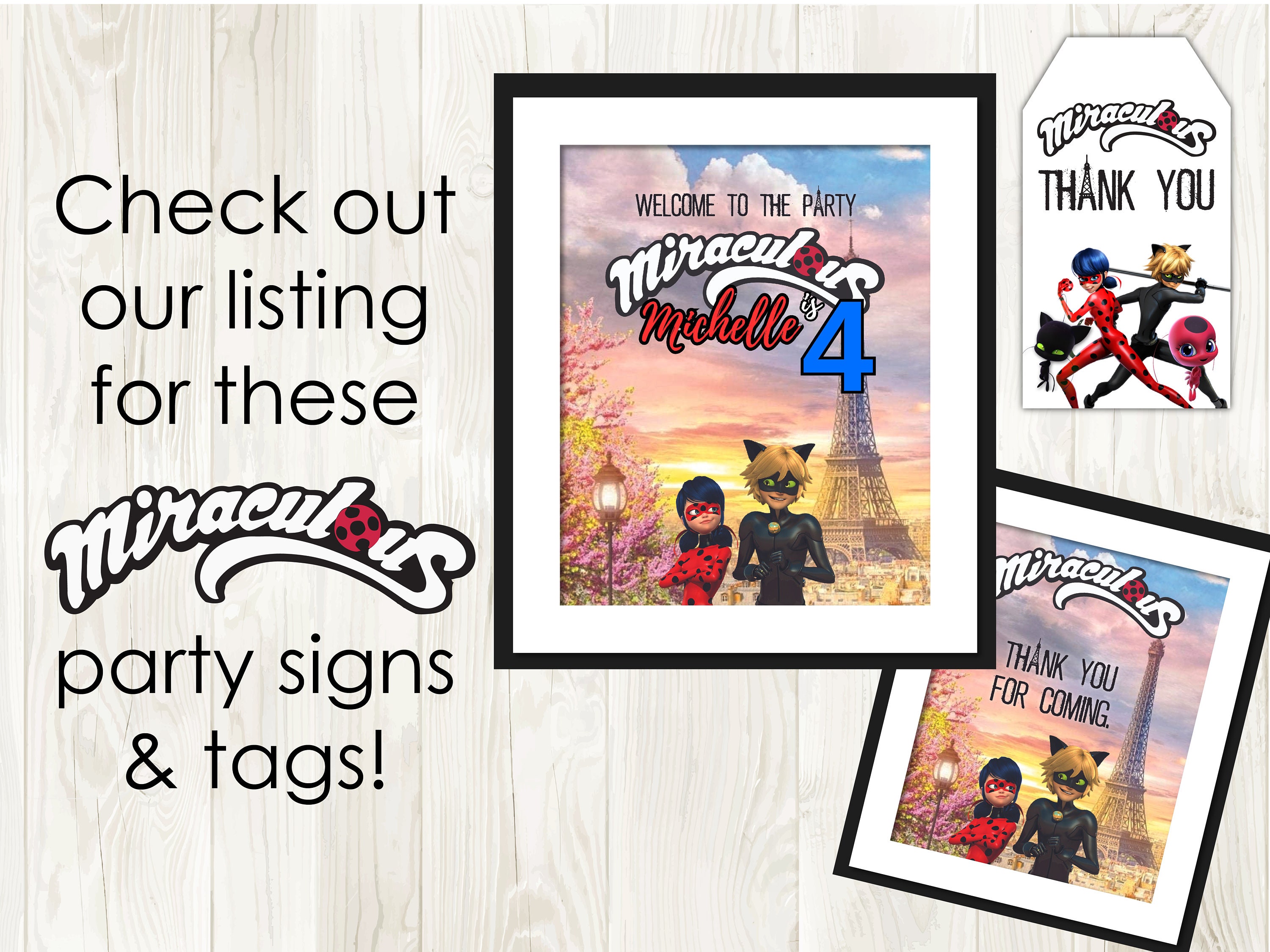 Miraculous Ladybug Lucky Charm Birthday Invitation Pink Personalize ...