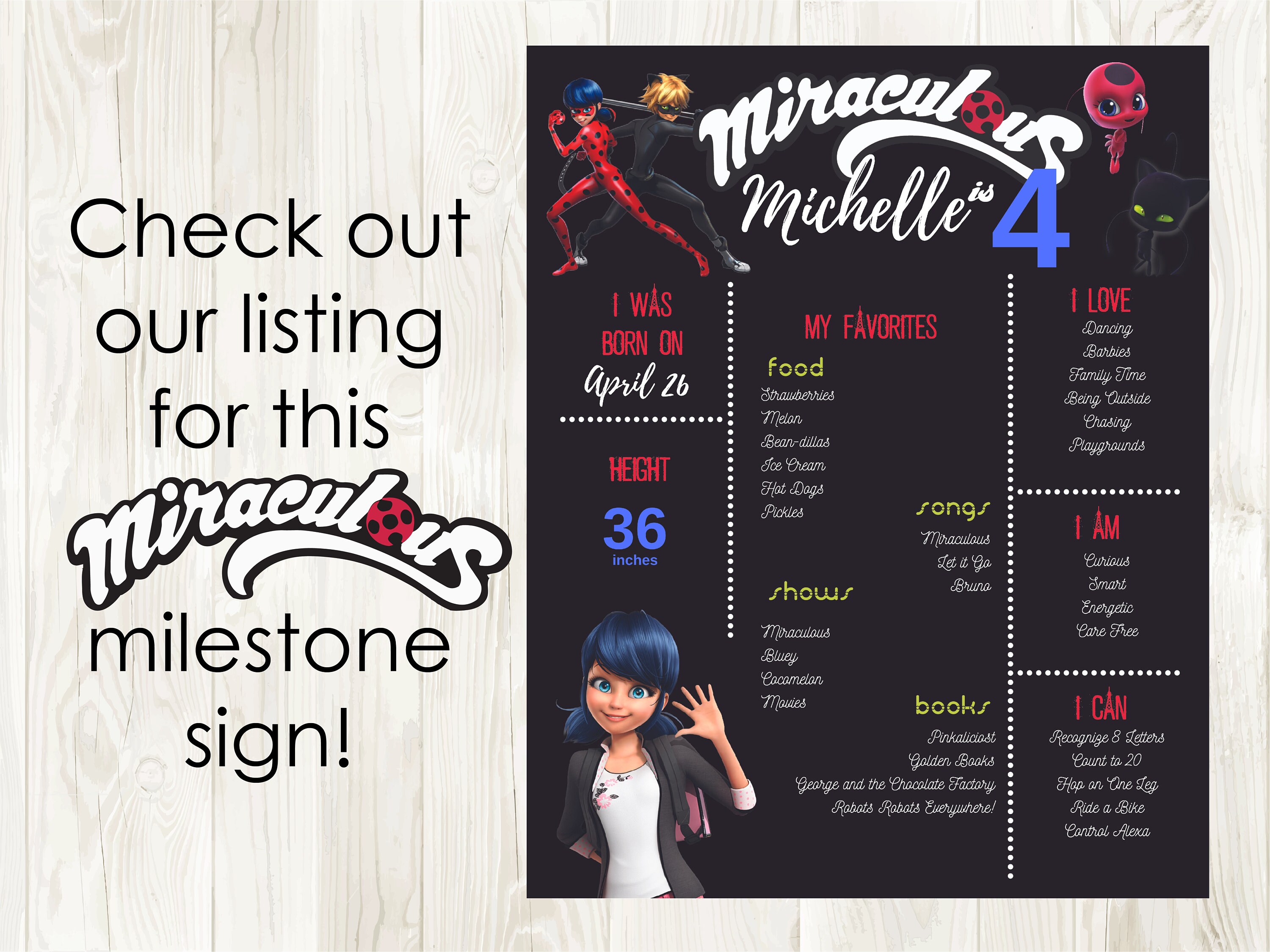 Miraculous Ladybug Lucky Charm Birthday Invitation Pink Personalize ...