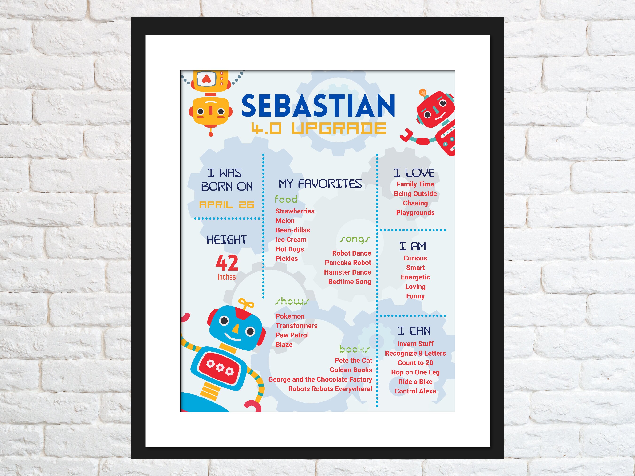 Robot Milestone Sign - Etsy