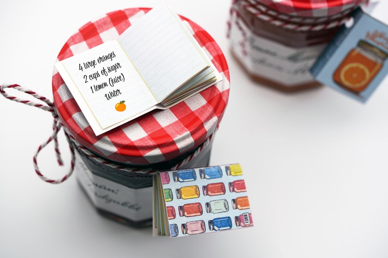 Jam Labels, Printable Jam Tags, Recipe Book, Gift Tags - Etsy