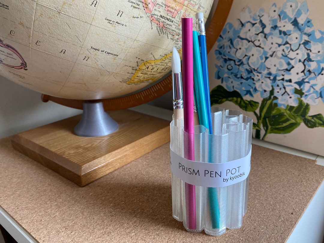 Clear Pen Holder Desk Organizer Pen Storage Container for Pen Pencil ...