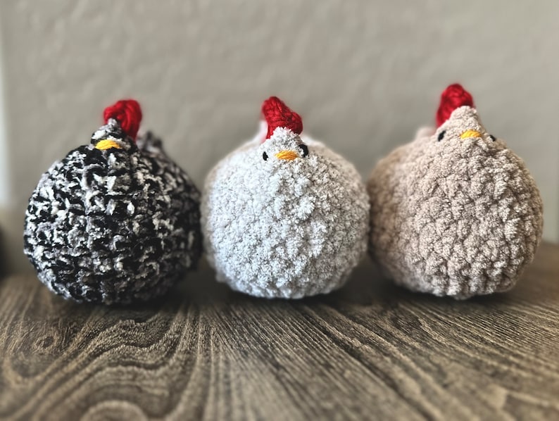 SET OF THREE Chunky Chicken Plushies - Etsy