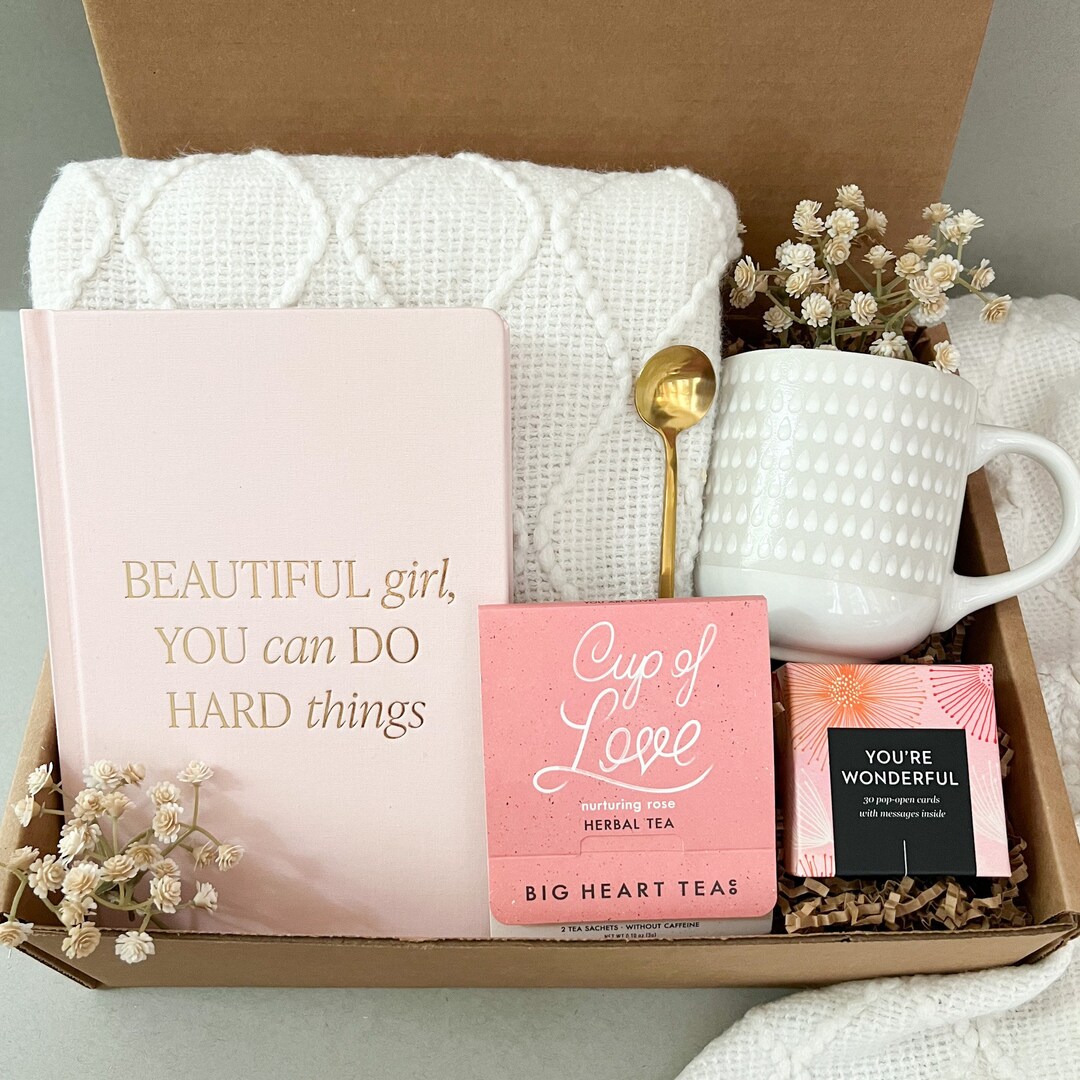 Inspirational Gift Box for Women: Artisan Mug, Journal & Cozy Blanket ...