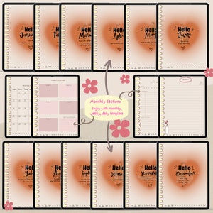 Funky Love Digital Planner 2024 Complete Set Journal Year Cute Digital ...