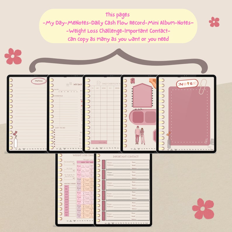 Funky Love Digital Planner 2024 Complete Set Journal Year Cute Digital ...
