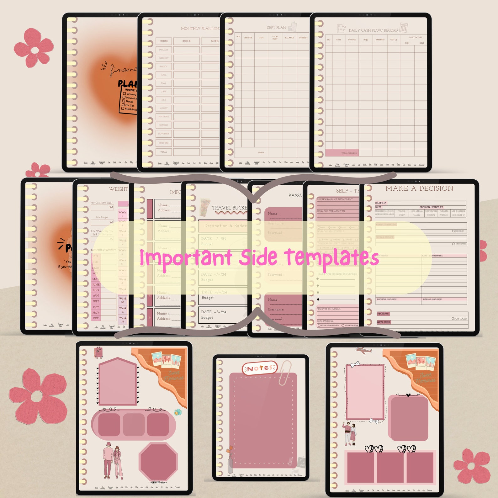 Funky Love Digital Planner 2024 Complete Set Journal Year Cute Digital ...