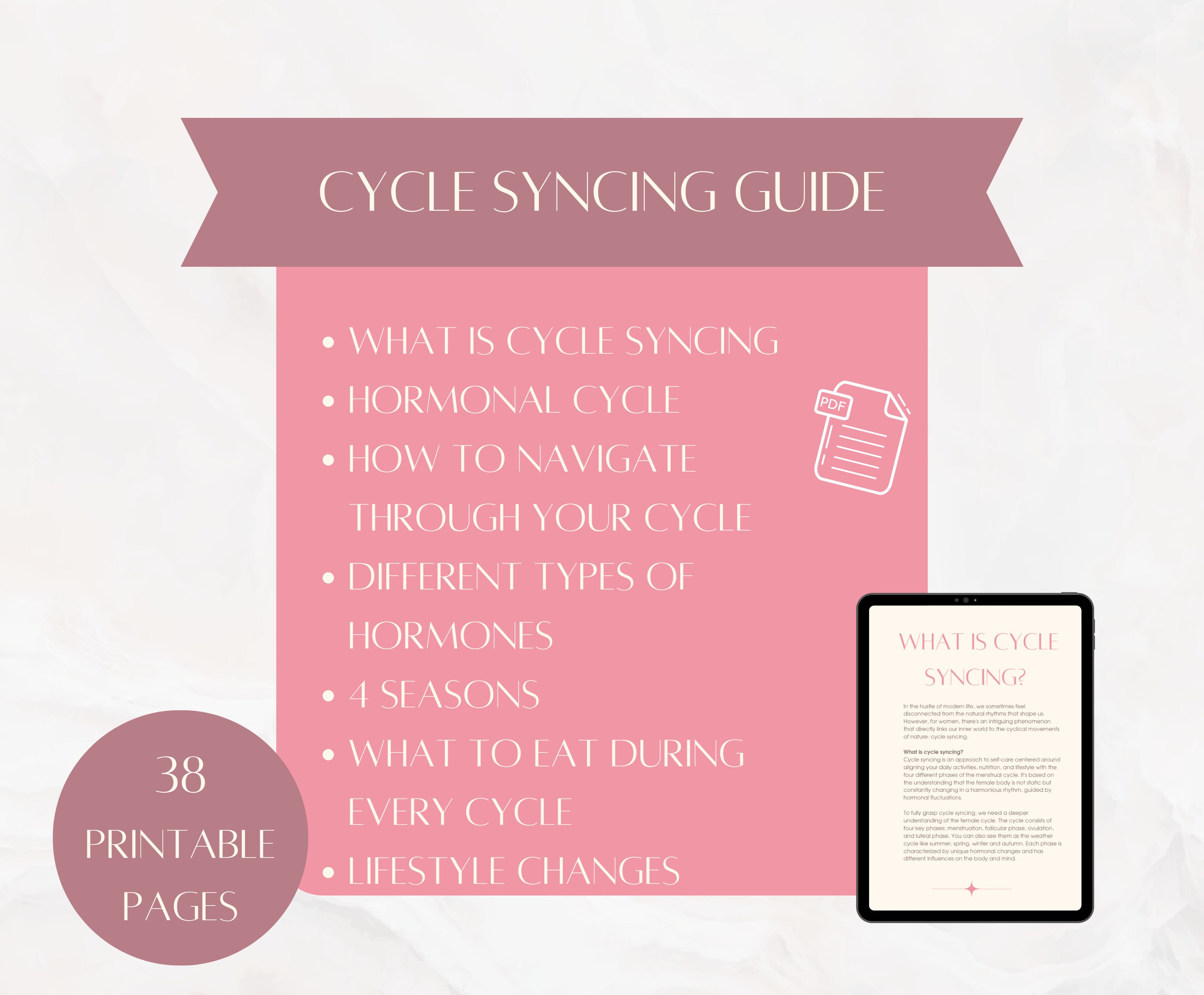 Cycle Syncing Guide for Beginners Hormone Ebook Lifestyle Guide ...