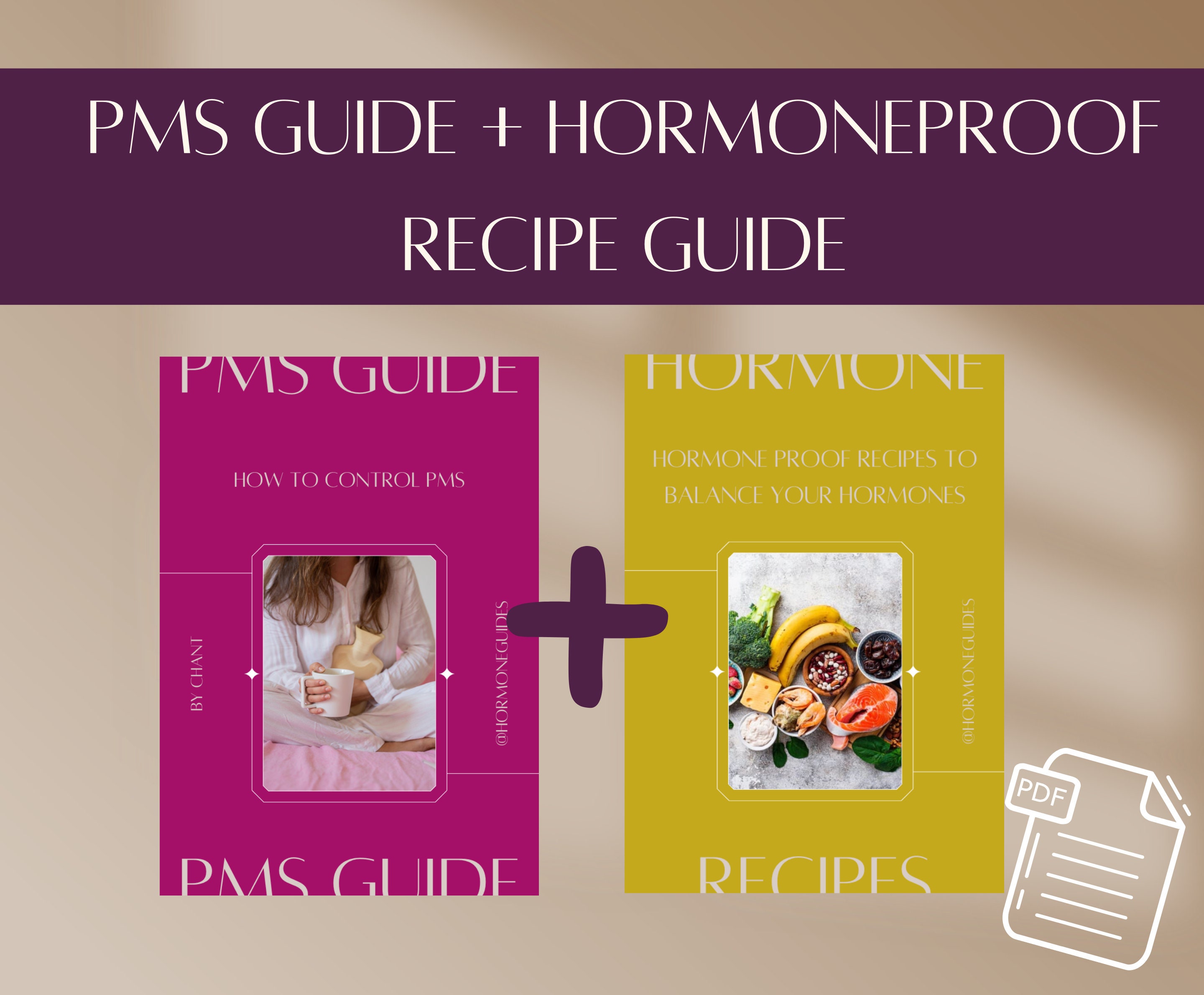 PMS Guide and Hormone Recipe Guide to Balance Hormones Proof Food Lifestyle Guide Cycle Syncing ...