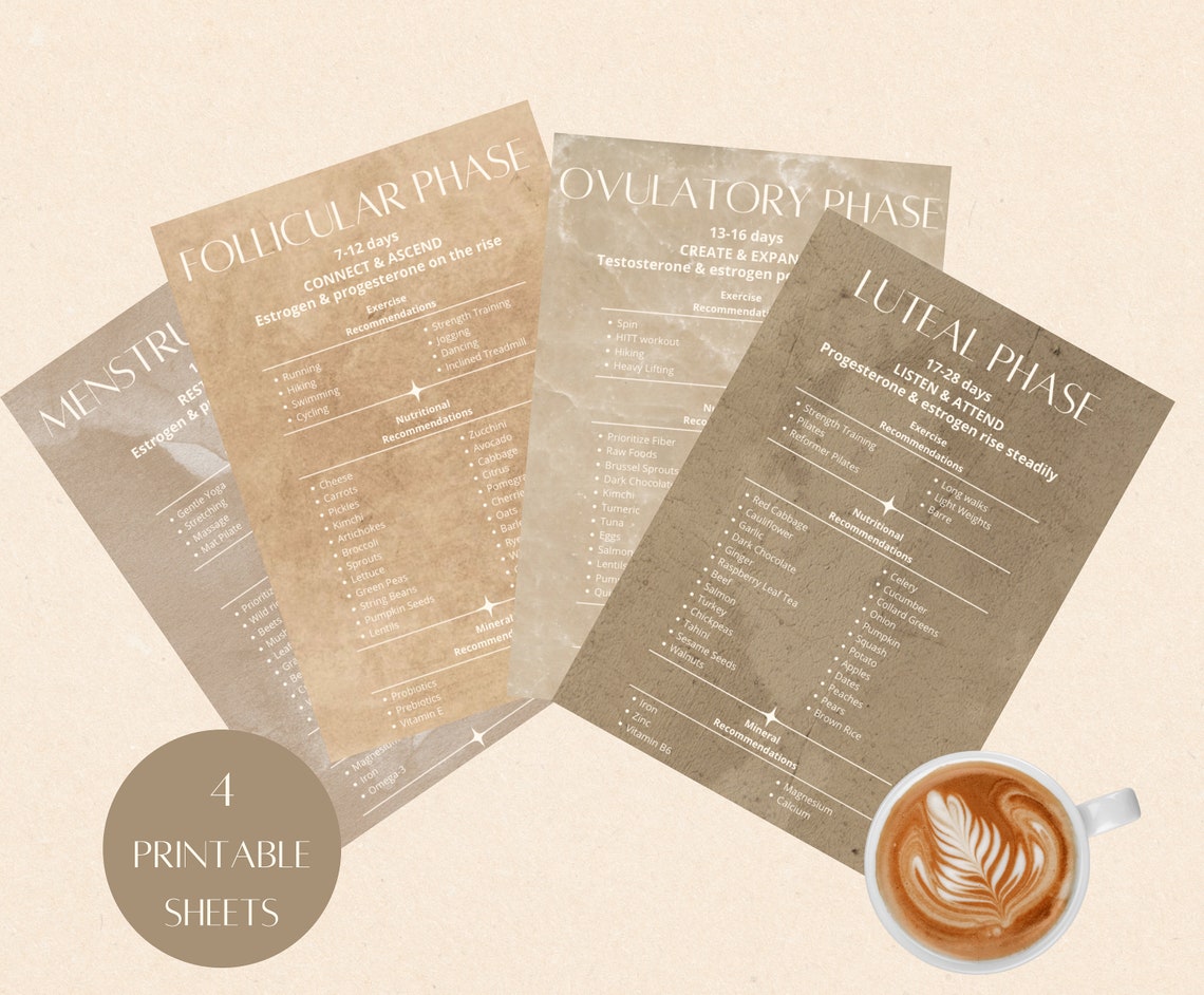 Cycle Syncing Sheets Hormone Proof Guides Cycle Syncing Hormones for ...