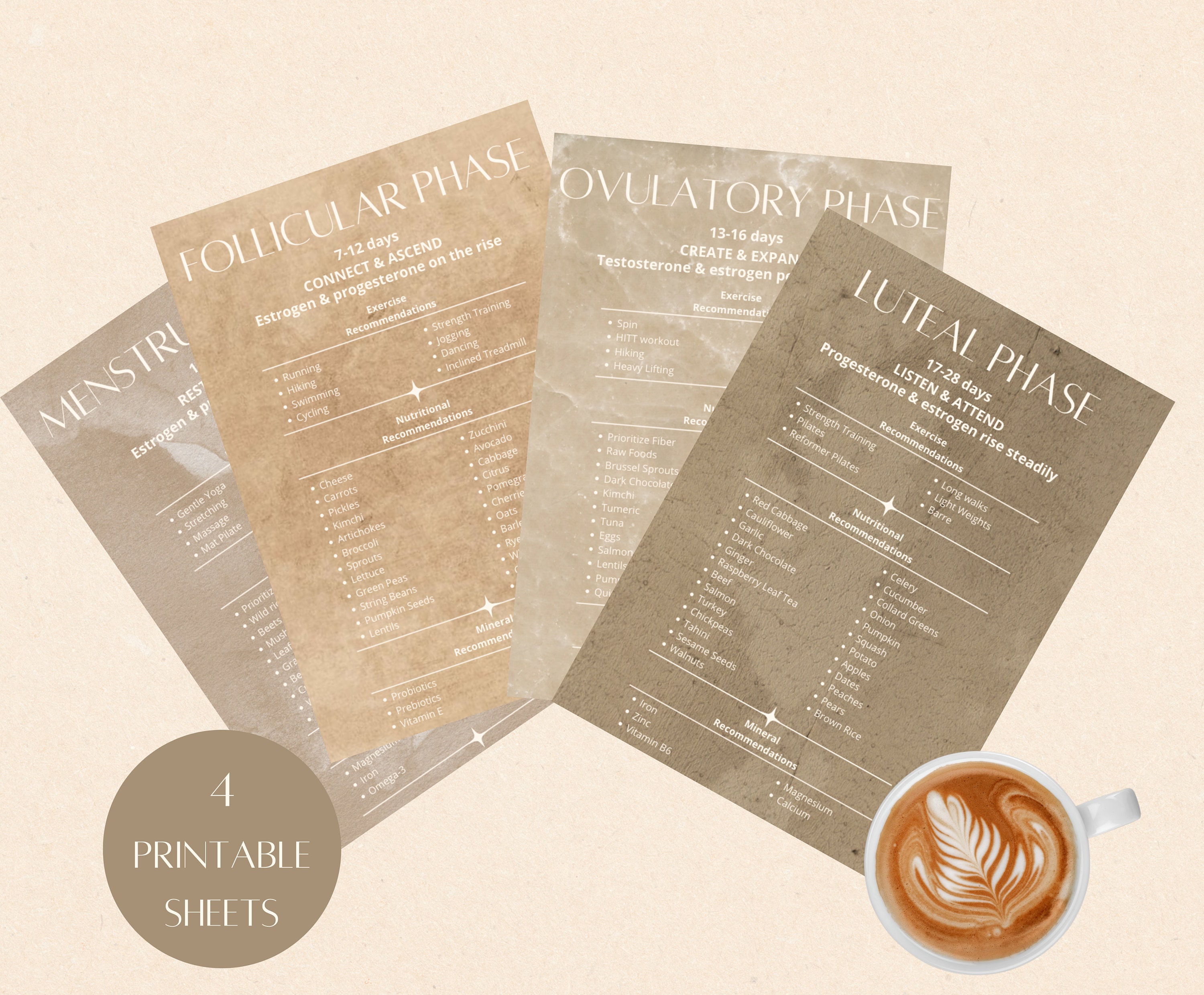 Cycle Syncing Sheets Hormone Proof Guides Cycle Syncing Hormones for ...