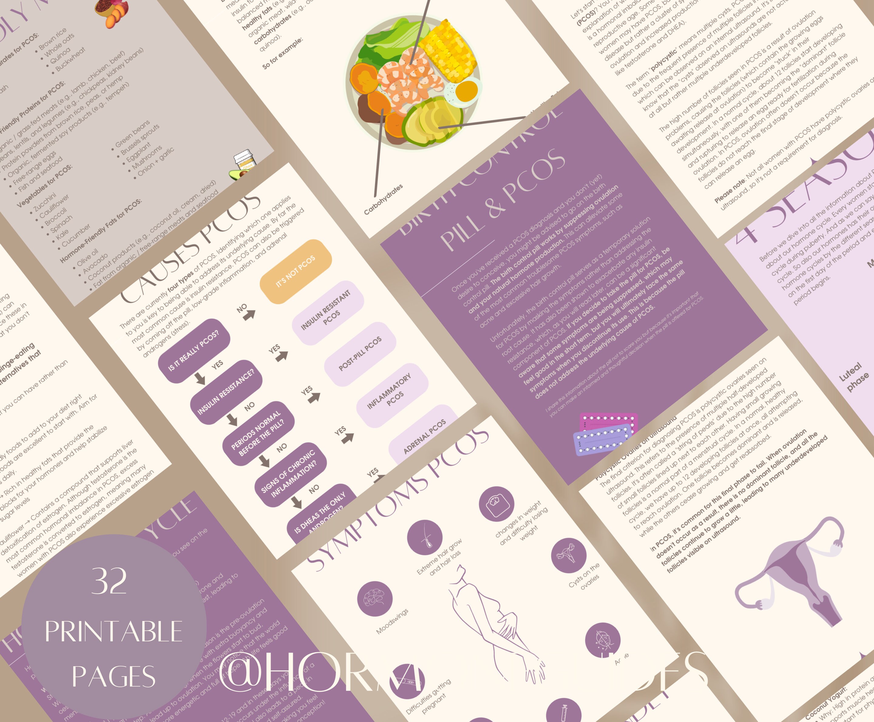 Hormone Guides to Balance Hormones Recipes Hormone Proof Food PCOS Guide Cycle Syncing Guide PMS ...