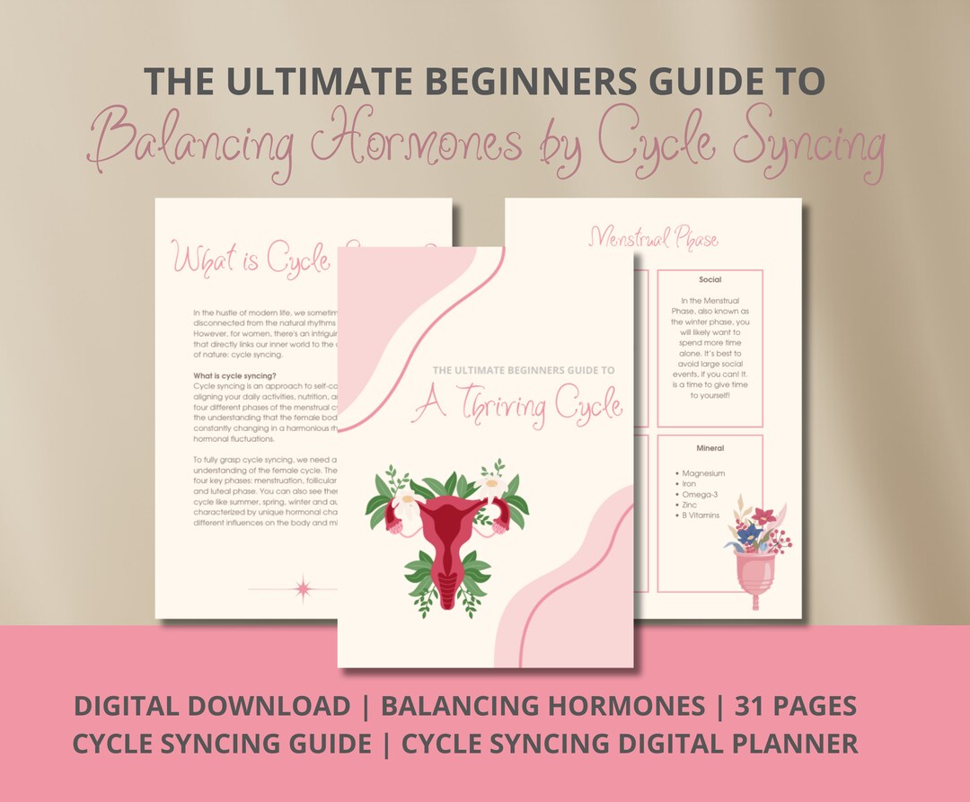 Cycle Syncing Guide for Beginners Hormone Ebook Lifestyle Guide Hormones Cycle for Women Hormone ...