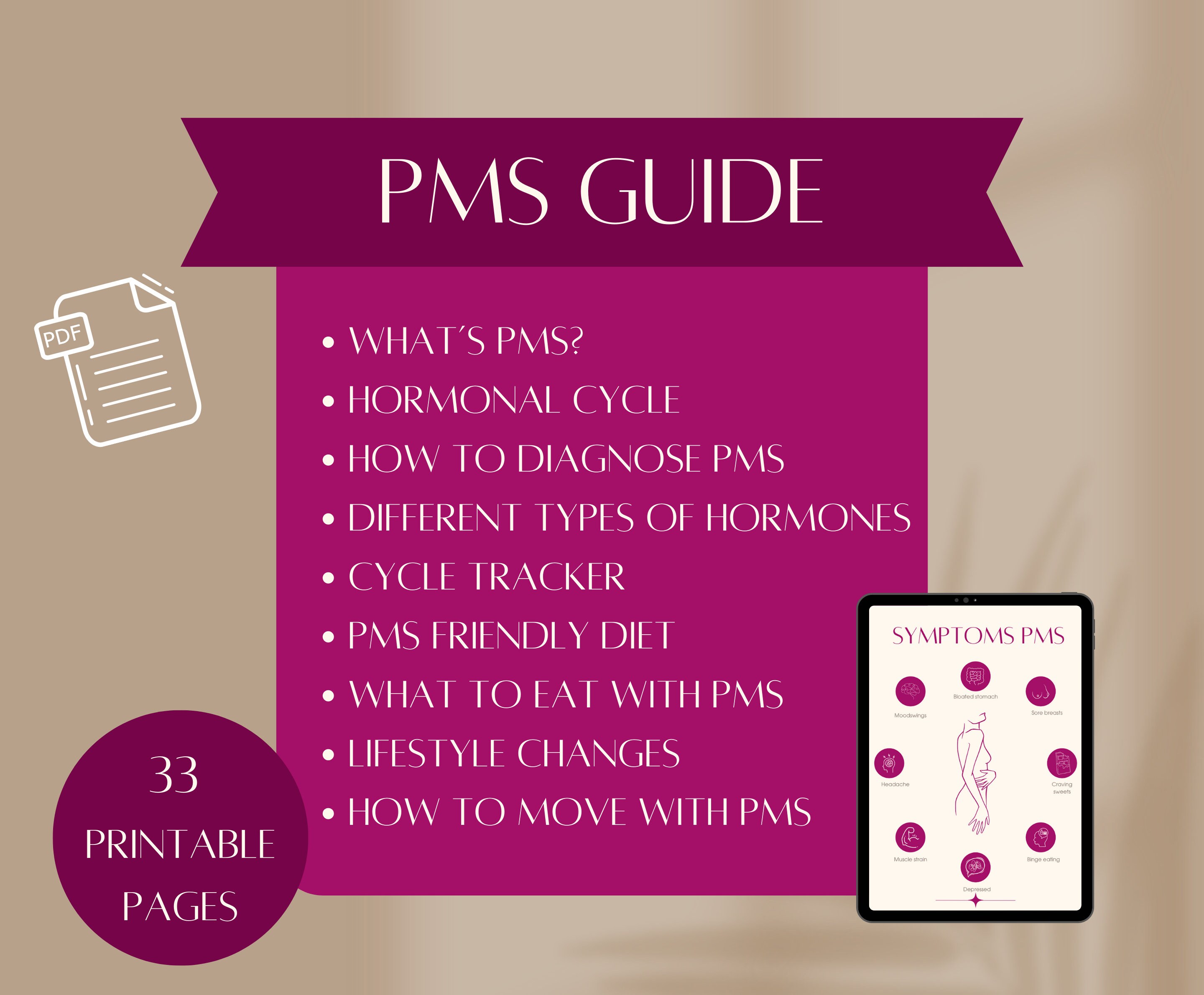 PMS Guide and Hormone Recipe Guide to Balance Hormones Proof Food ...