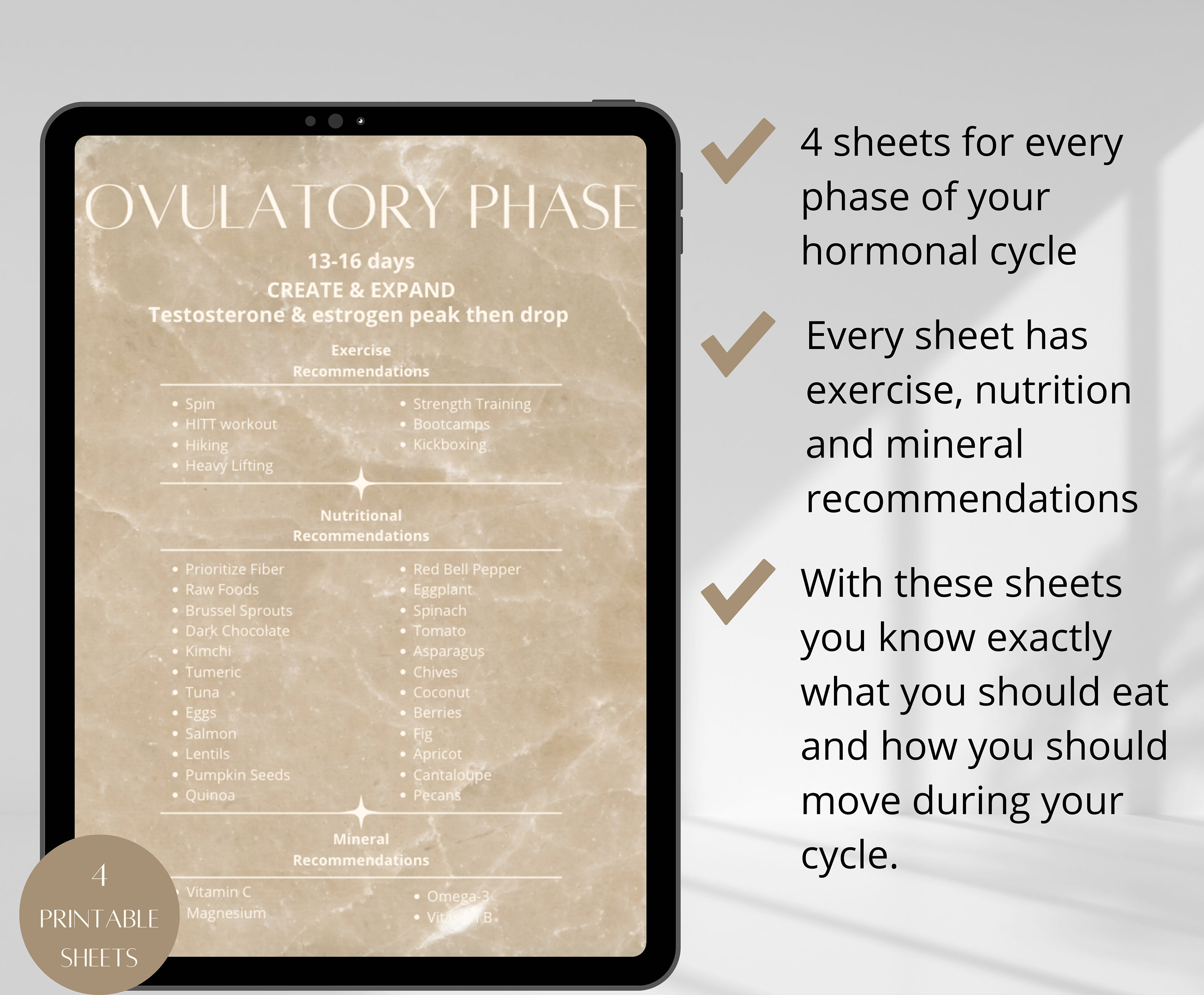 Cycle Syncing Sheets Hormone Proof Guides Cycle Syncing Hormones for ...