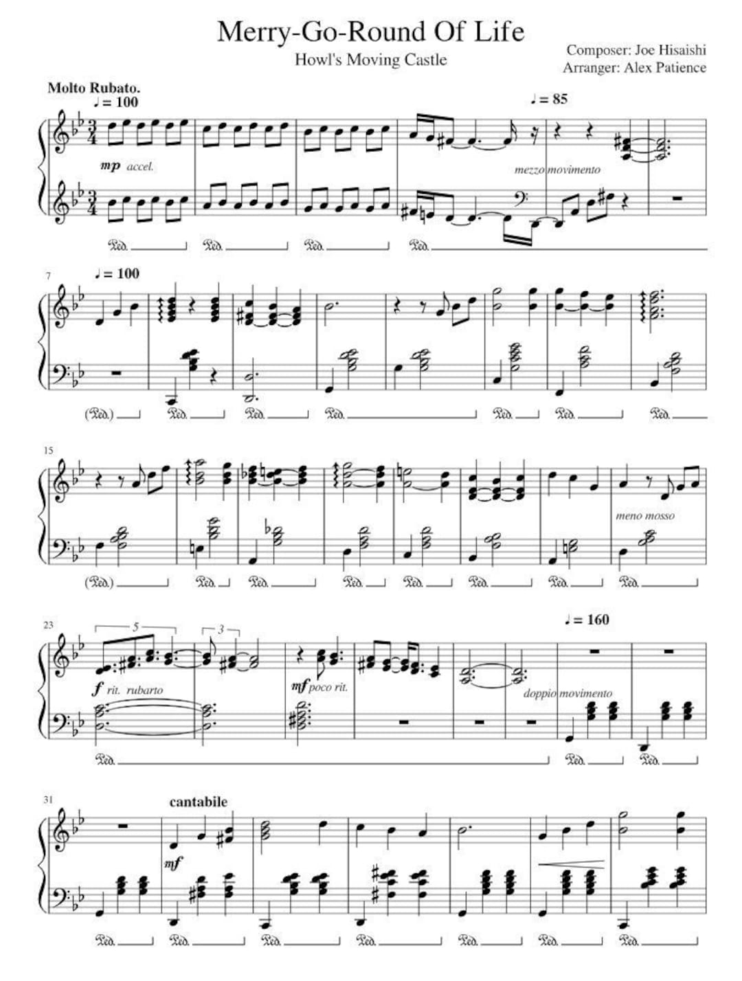 Merry-go-round of Life - Joe Hisaishi ( Howl's Moving Castle ) Official ...