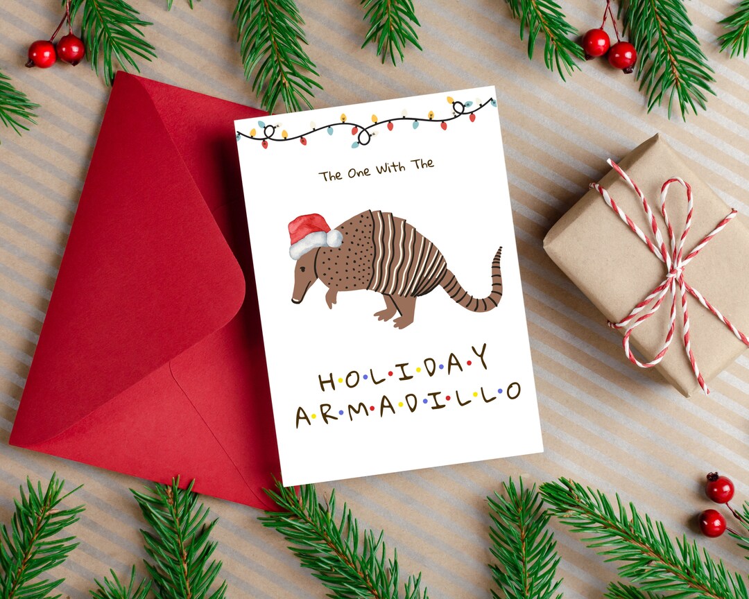 Holiday Armadillo Card, Funny Cards, Christmas Cards, Friends Christmas ...