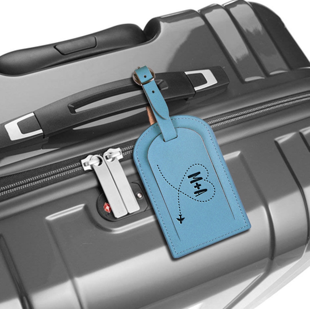 Personalized Leather Luggage Tag Custom Gift for Travelers - Etsy