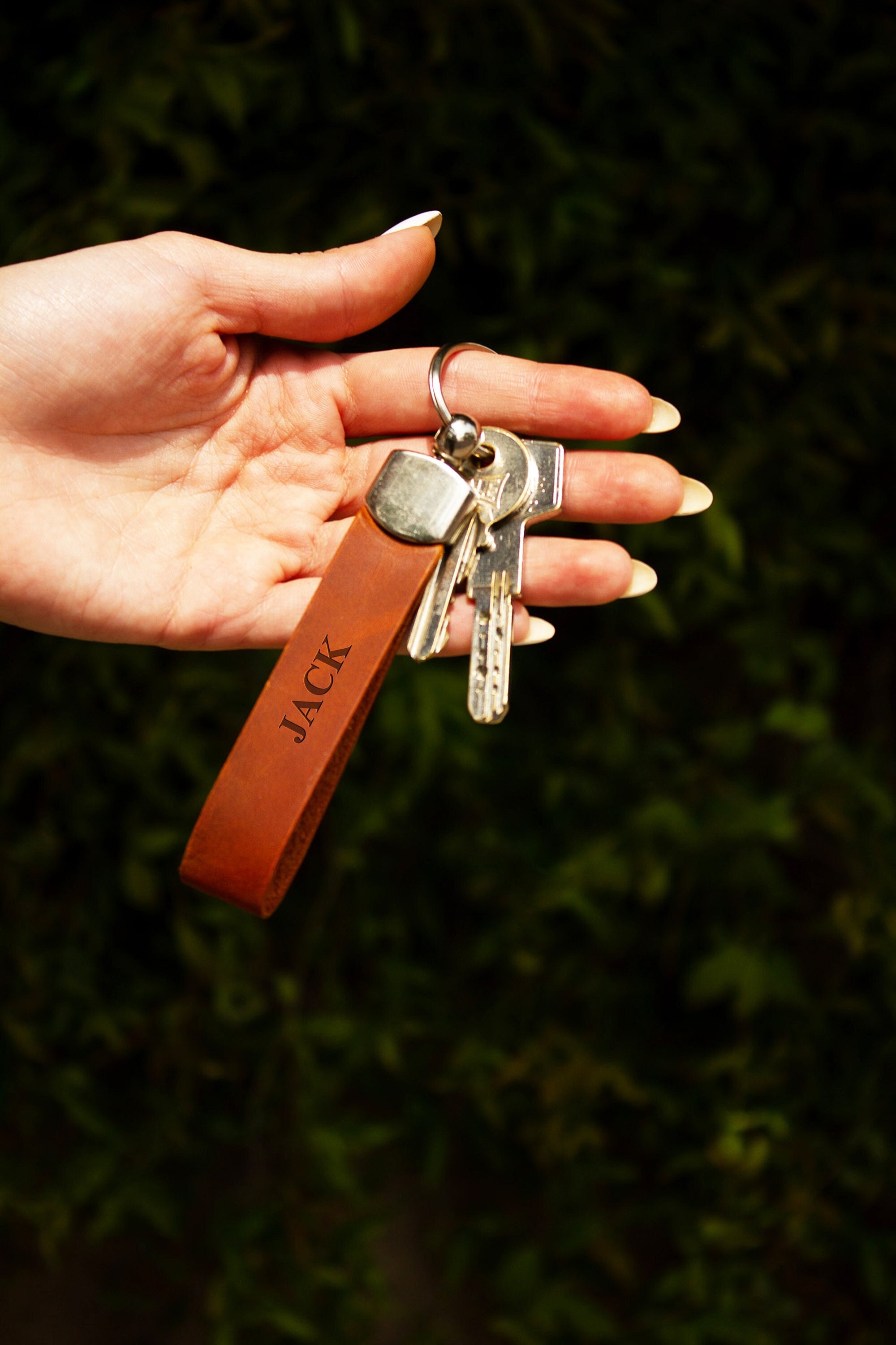 Leather Monogram Keychain for Her, Special Gift Idea, Kids Keychain ...