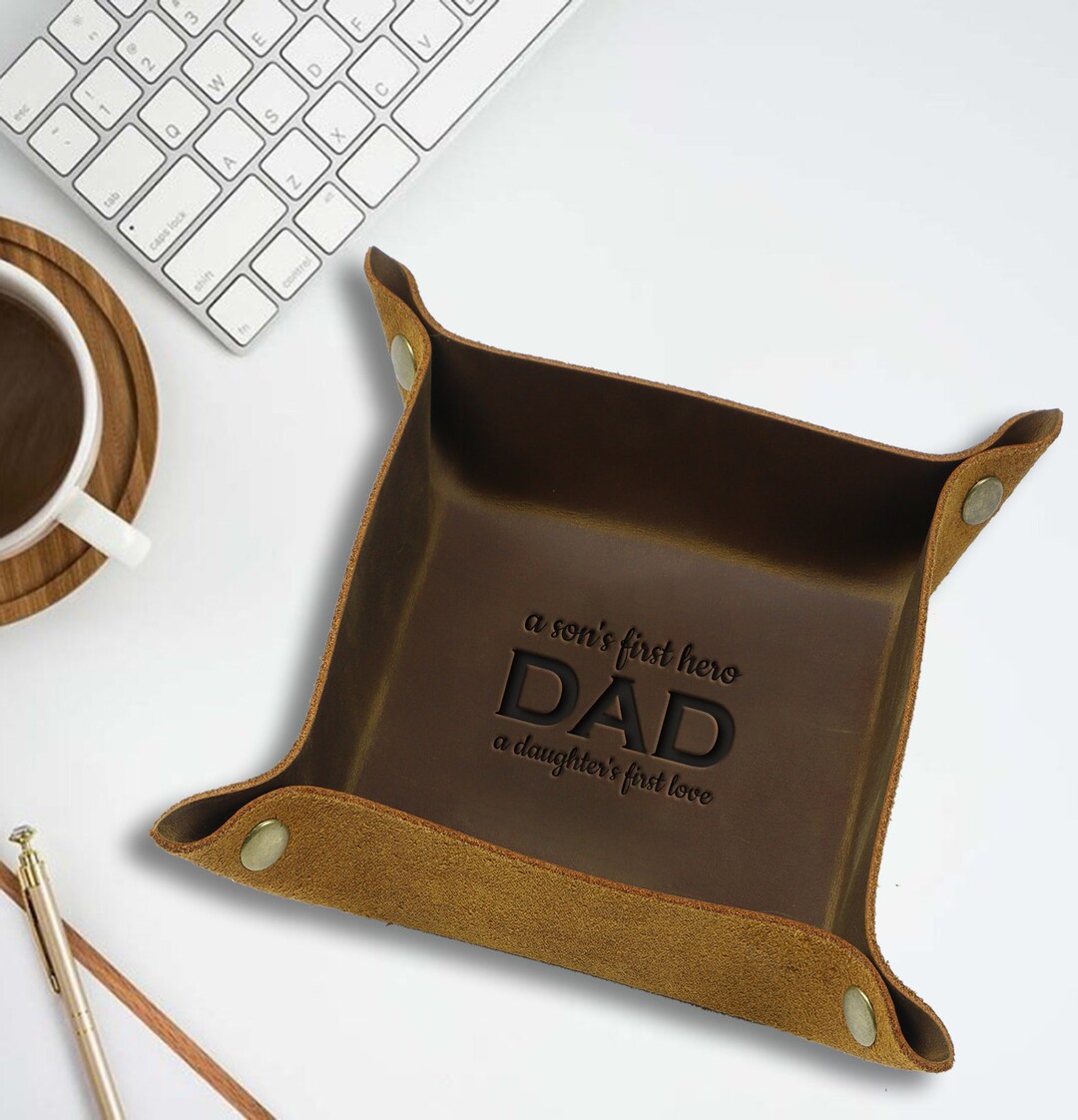 Personalized Valet Tray Genuine Leather Hand Made Tray Custom Gift for ...