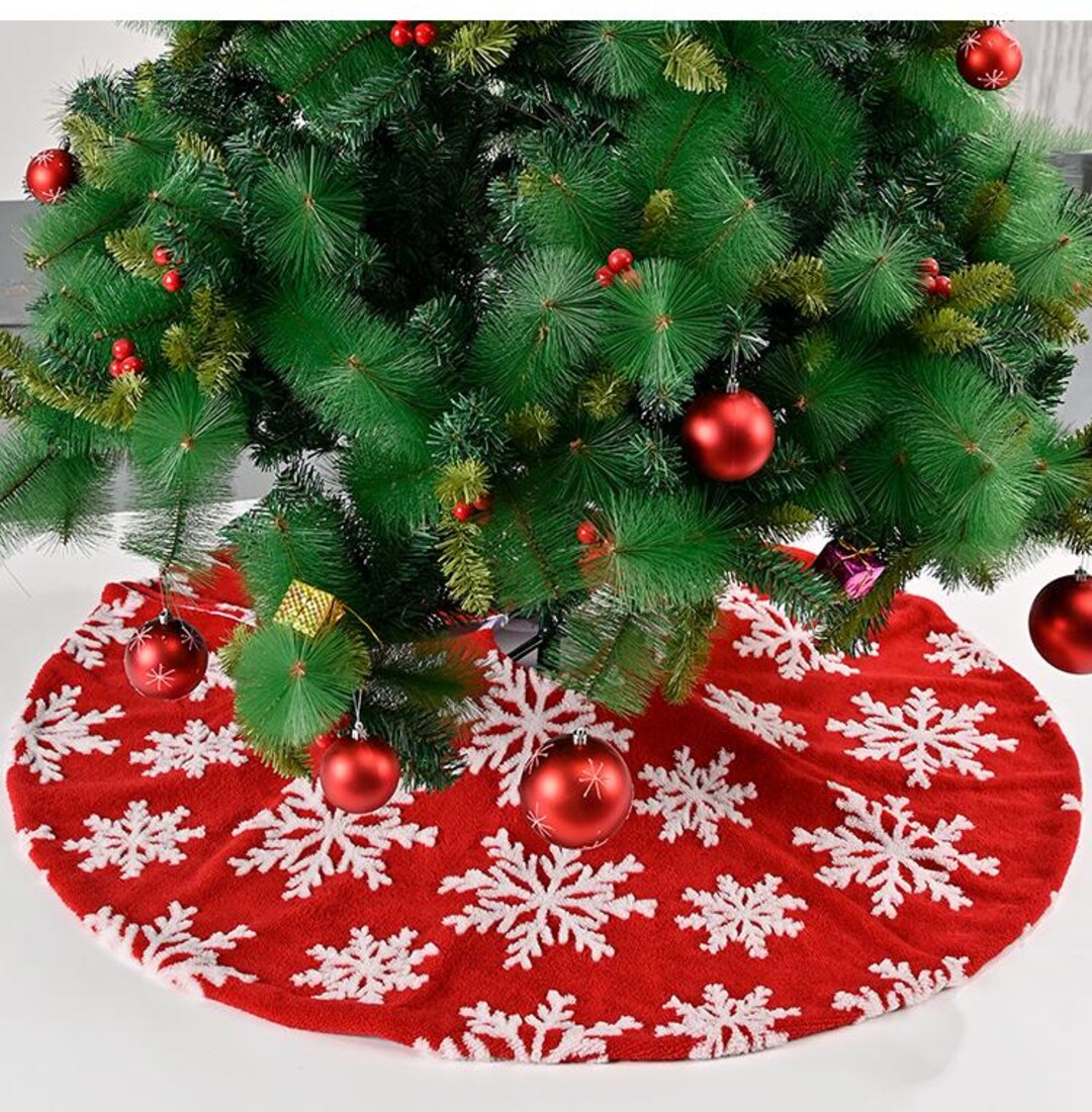 Snowflake Christmas Tree Skirt, Home Decor Tree Skirt, Christmas ...