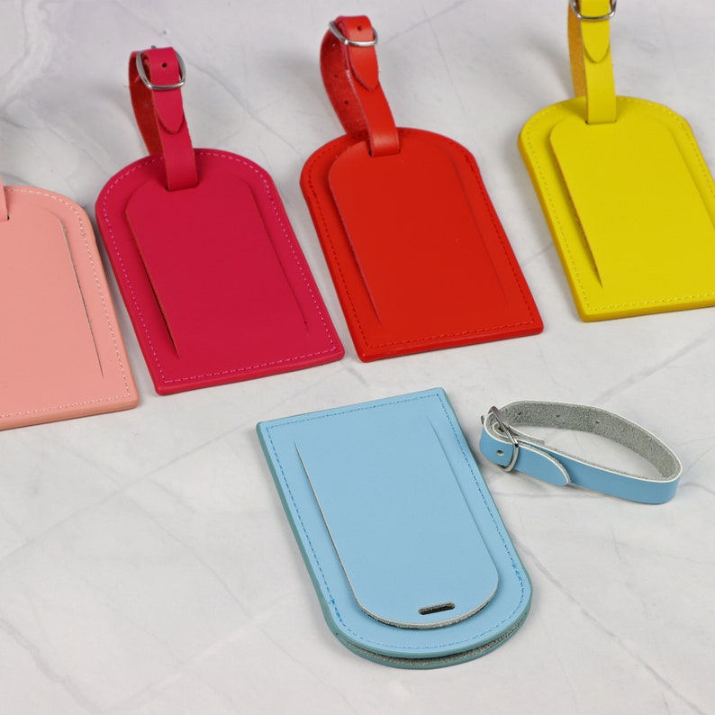 Personalized Leather Luggage Tag Custom Gift for Travelers - Etsy