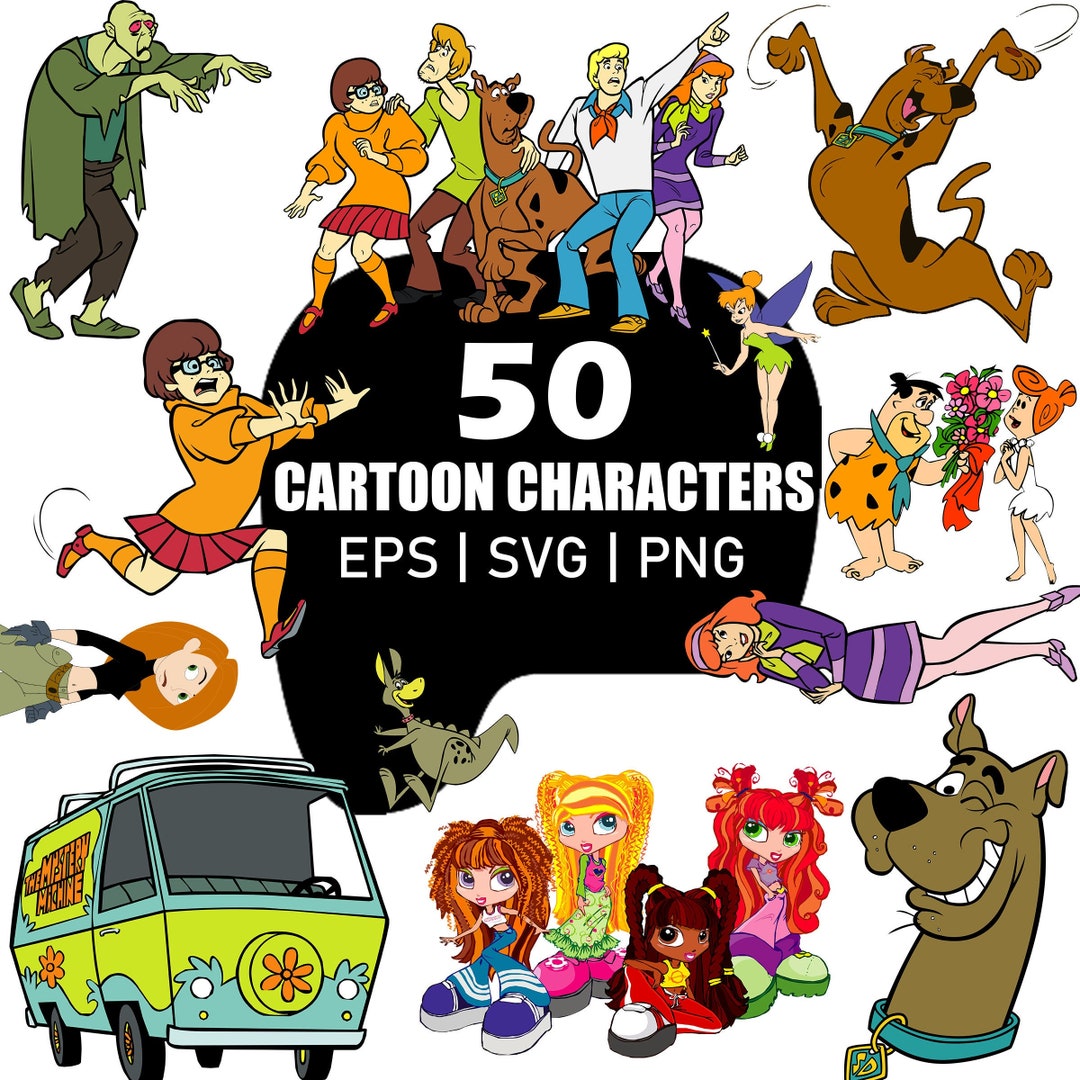 Girls Cartoon Svg Girls Cartoon Png Bundle Cartoon Characters Svg ...