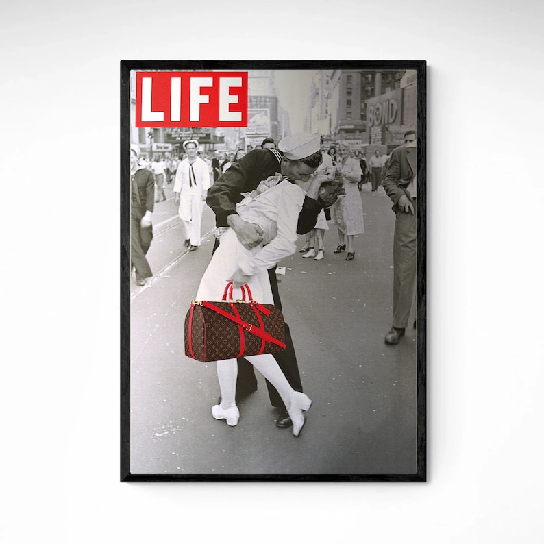 V-J Day in Times Square, Kissing Sailor, Luxury Wall Art, LV Home Decor ...